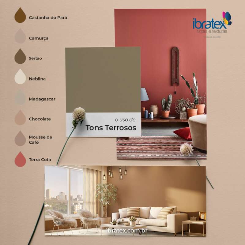 O Uso de Tons Terrosos - Ibratex - Tintas e Texturas - Nossa Cor, Seu ...