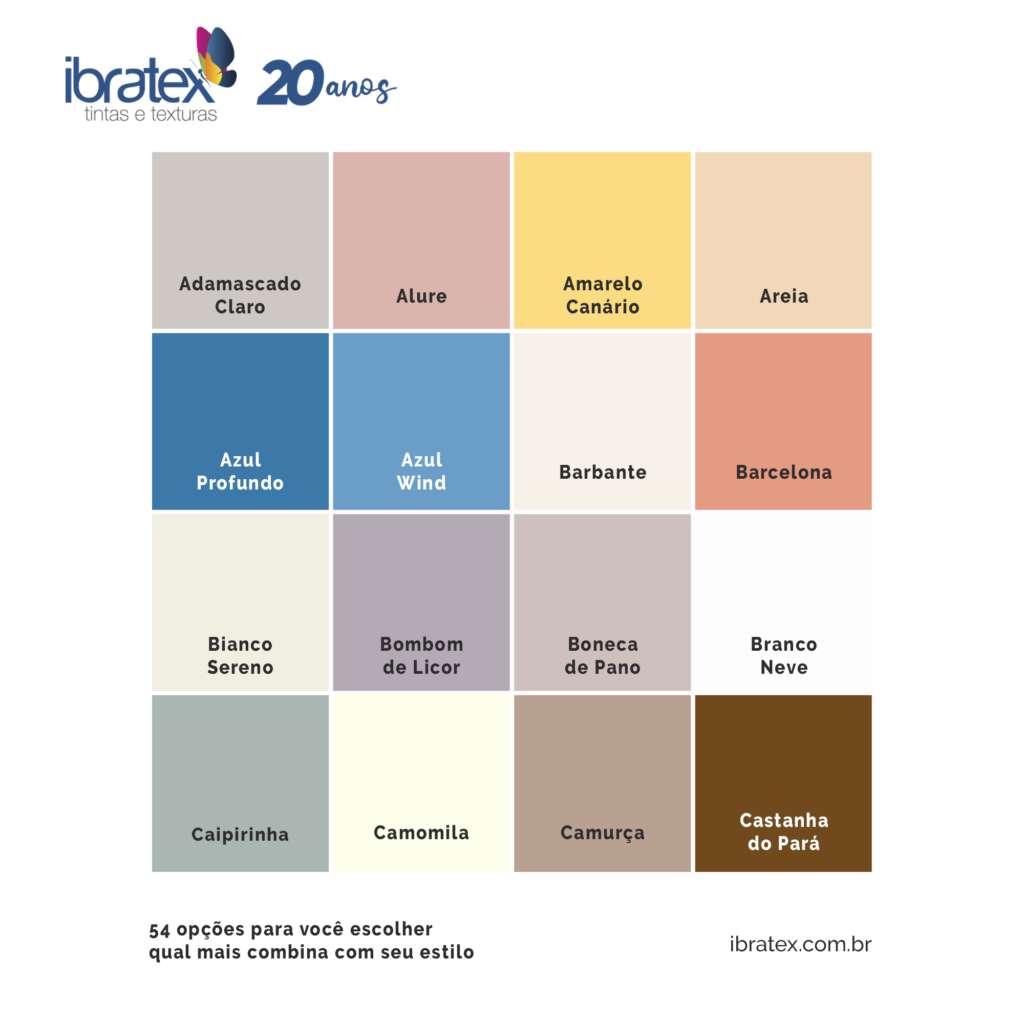 Você conhece as principais cores das tintas e texturas Ibratex ...